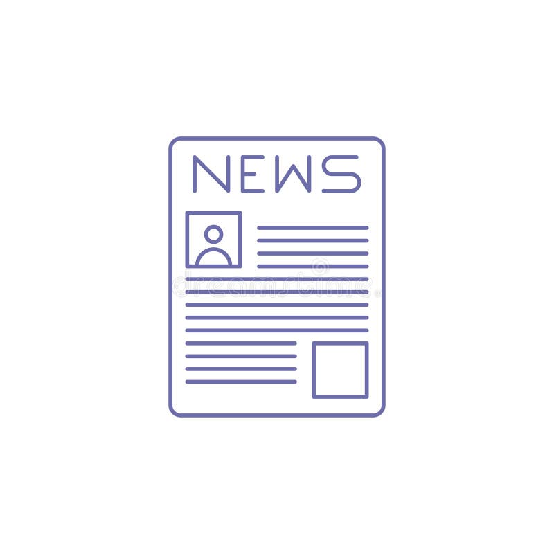 Newspaper for Public Communication Icon Stock Vector - Illustration of ...