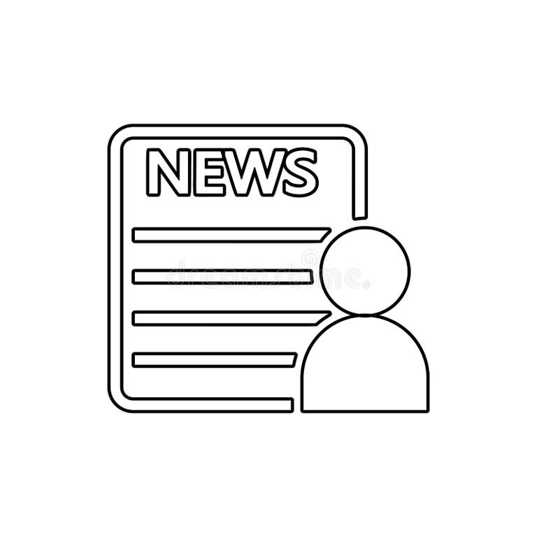 Newspaper Reader Icon. Element of Media for Mobile Concept and Web Apps ...