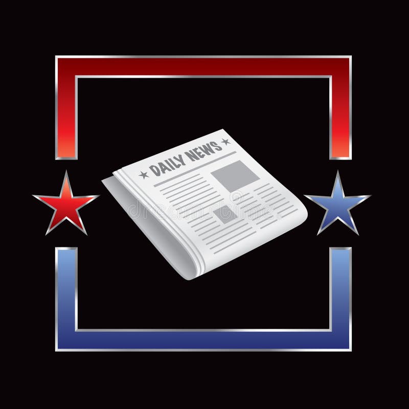 Newspaper Red Blue Star Frame Stock Illustrations – 4 Newspaper Red ...
