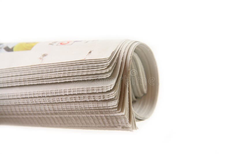 Newspaper roll stock image. Image of roll, isolated, paper - 588647