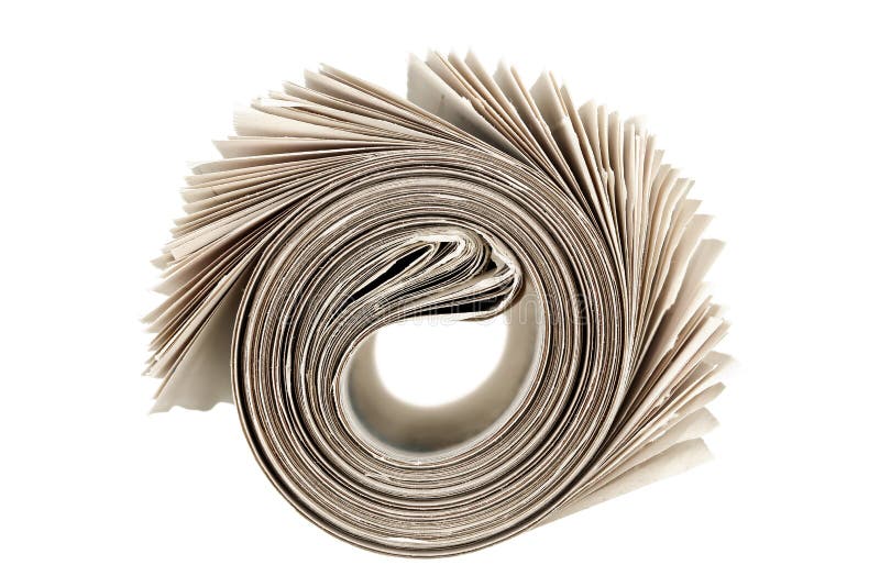 Newspaper Rolled Up stock image. Image of background - 10883189