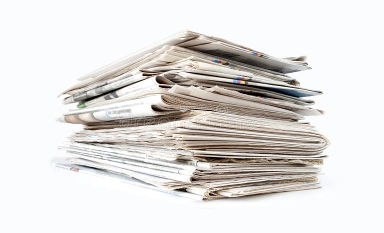 Newspaper stack stock photo. Image of heap, journalist - 19927796