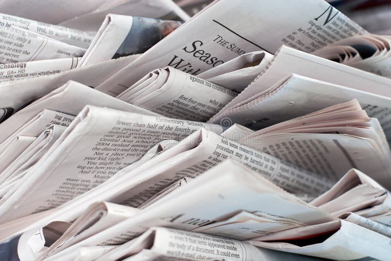 Newspaper stack stock image. Image of stack, papers, pile - 21716443