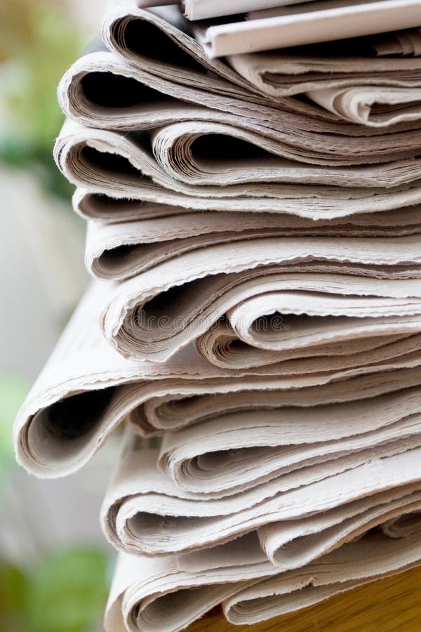 Newspaper stack stock image. Image of information, white - 24122691
