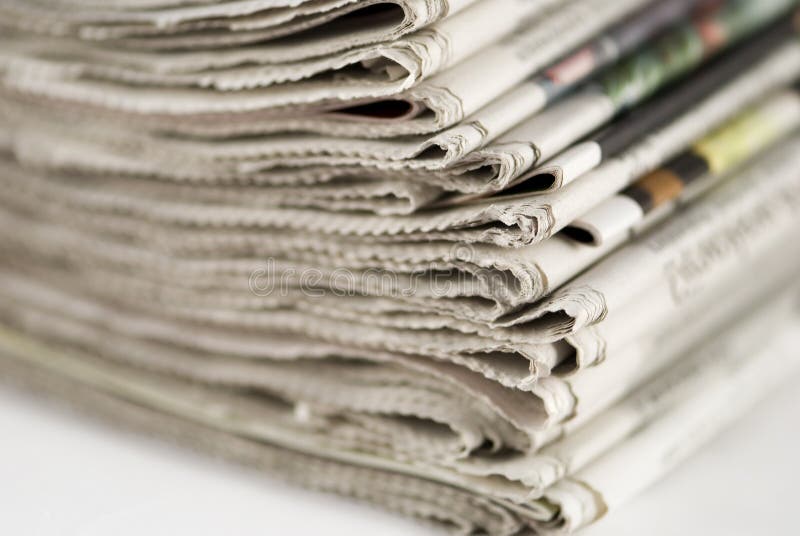 Newspaper Stack stock image. Image of bundle, heap, author - 5124707