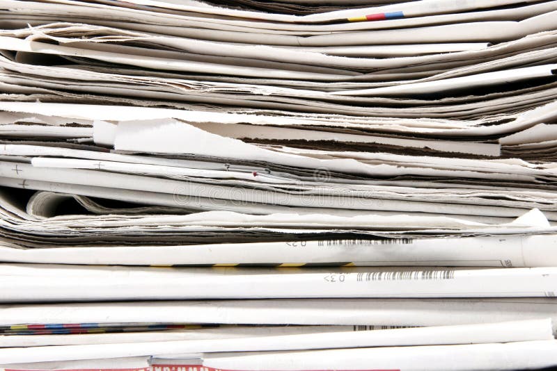 Newspaper stack stock photo. Image of article, informed - 39850256