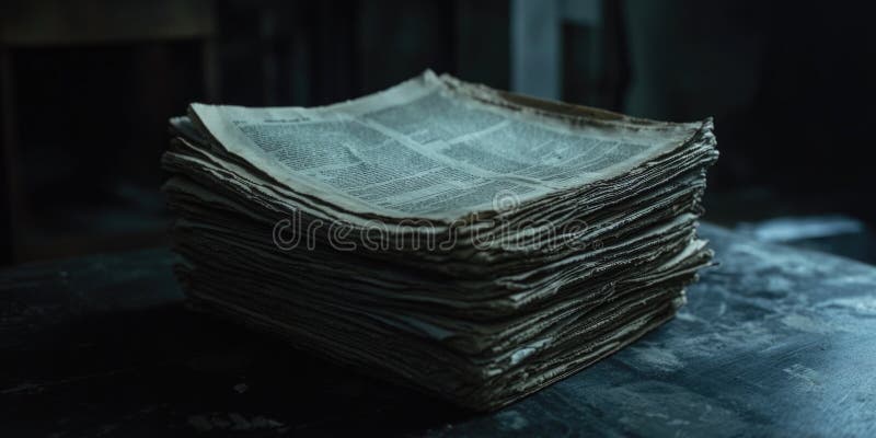Newspaper Stack stock image. Image of stand, newspaper - 378329557