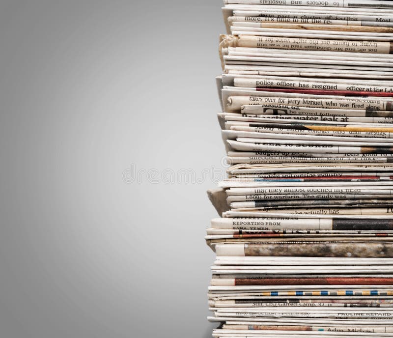 Newspaper Stack stock photo. Image of stack, newspaper - 59746150