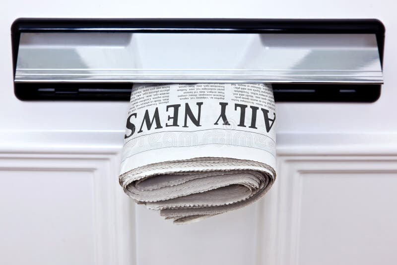 Newspaper Sticking Letterbox Stock Photos - Free & Royalty-Free Stock ...