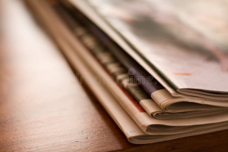 Newspaper and supplements stock image. Image of paper - 7697061
