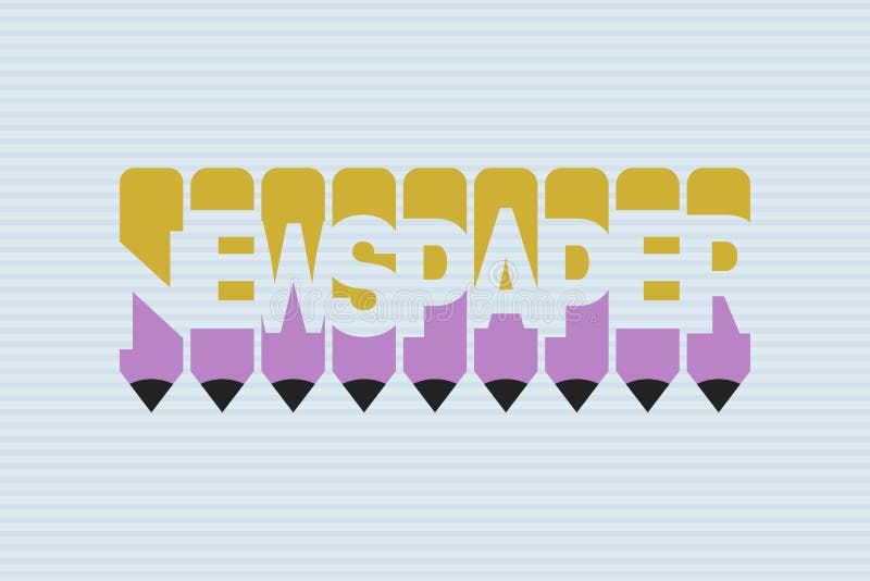 Newspaper Text with Pen Symbol Creative Ideas Design. Newspaper ...