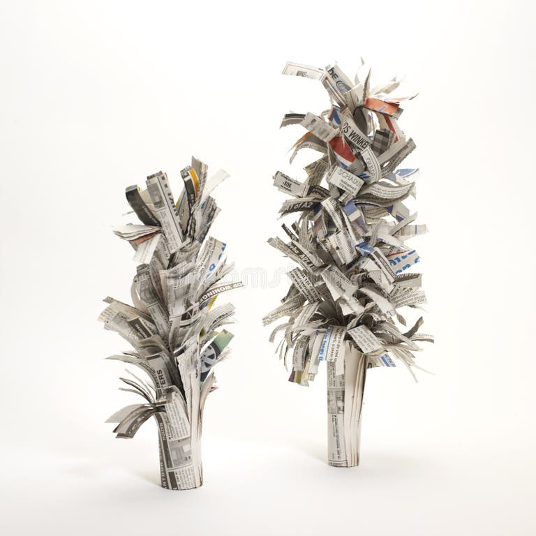 Newspaper Trees : Concept of Deforestation Stock Image - Image of ...