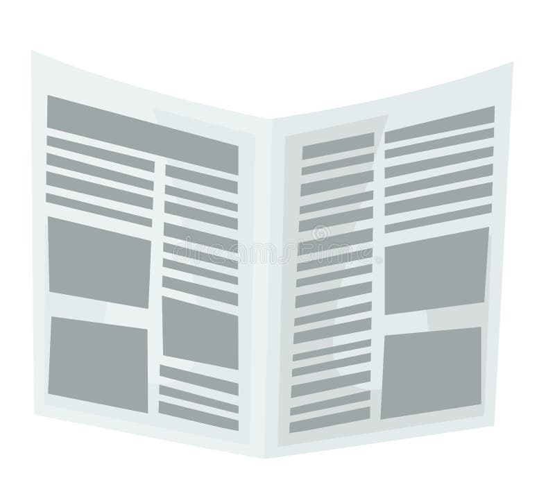 Newspaper Vector Cartoon Illustration. Stock Vector - Illustration of ...