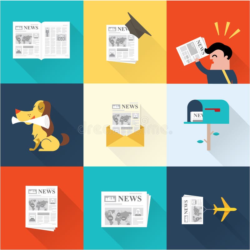 Newspaper stock vector. Illustration of newsletter, inbox - 55187606