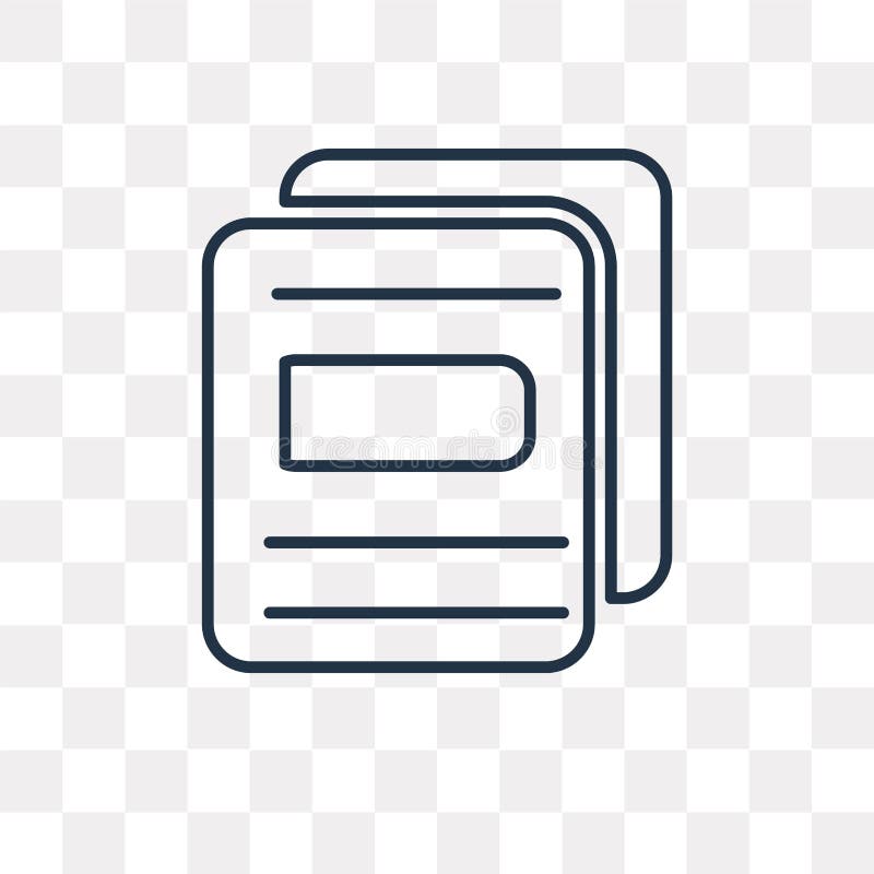 Newspaper Vector Icon Isolated on Transparent Background, Linear Stock ...