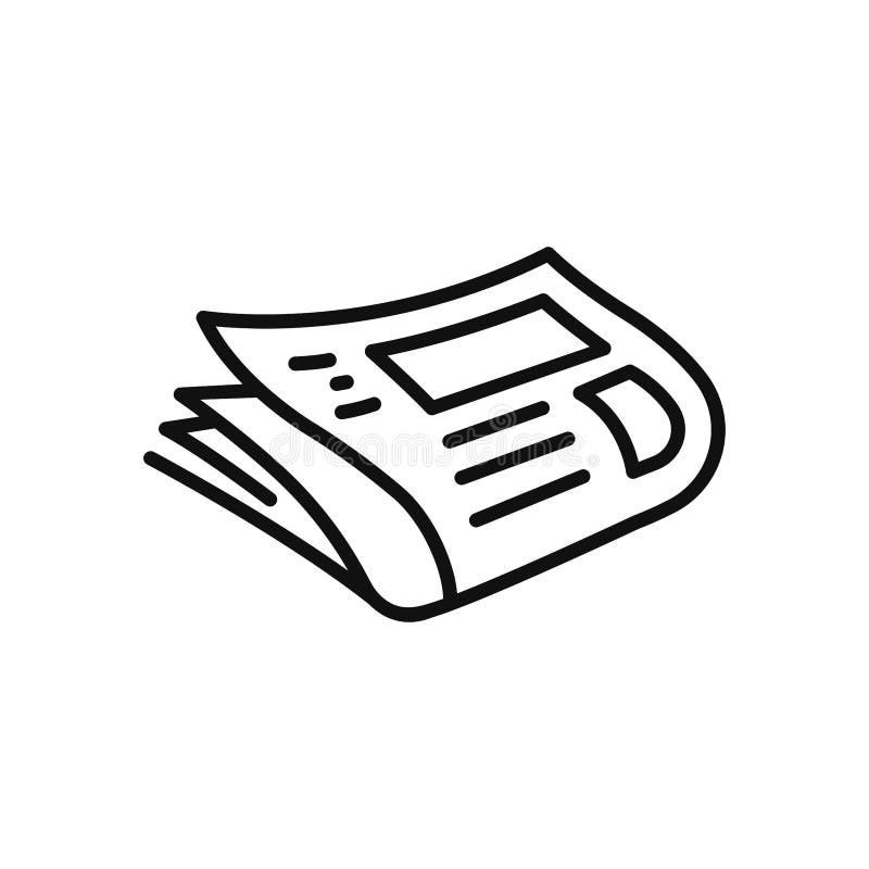 Newspaper Vector Icon in Modern Design Style for Web Site and Mobile ...
