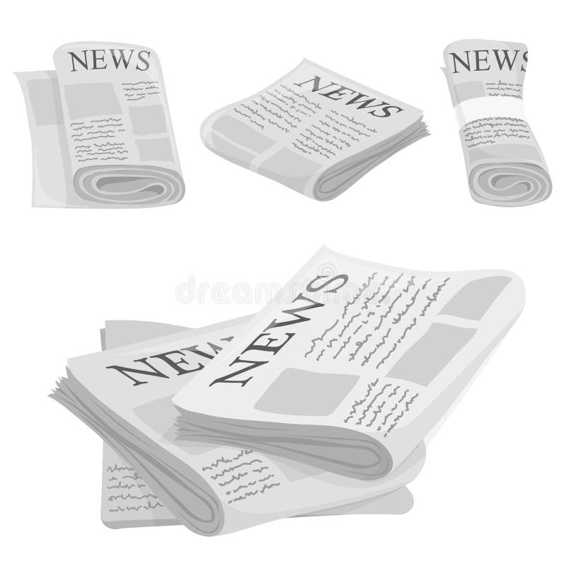 Newspaper Roll Vector Illustration Stock Illustrations – 976 Newspaper ...