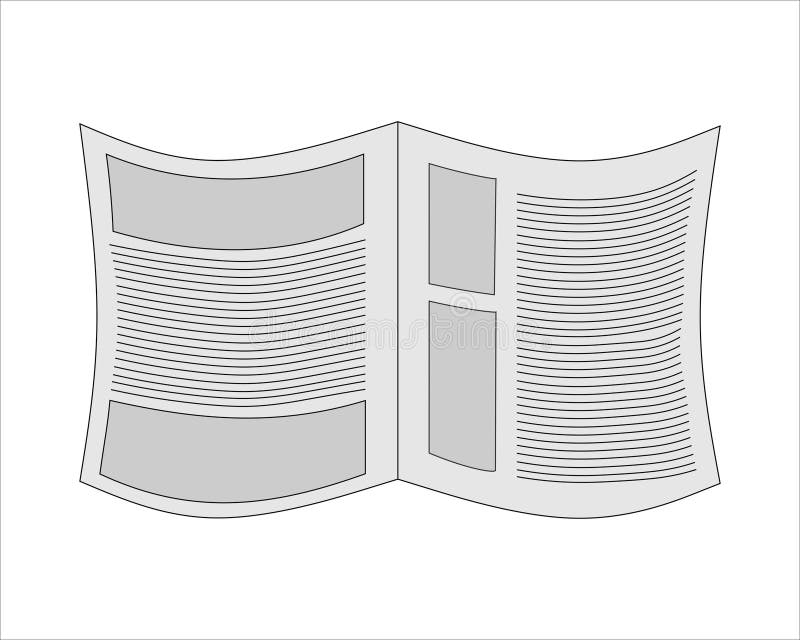 Newspaper Illustration Vector Stock Vector - Illustration of brochure ...
