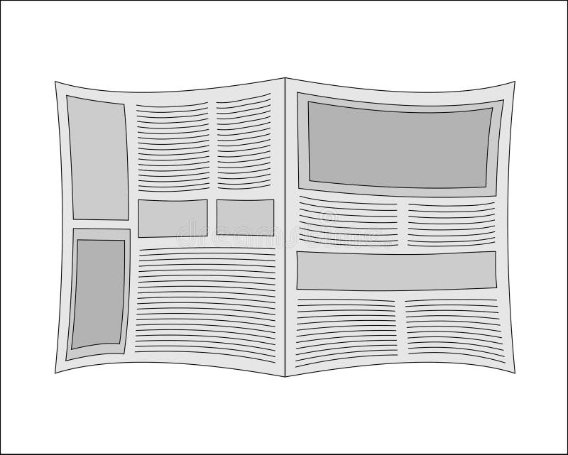 Newspaper Illustration Vector Stock Vector - Illustration of brochure ...