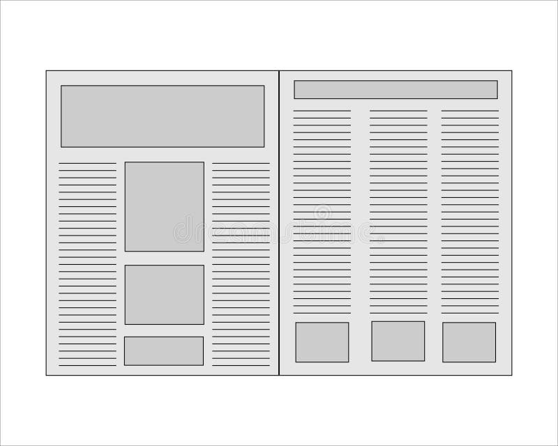 Newspaper Illustration Vector Stock Vector - Illustration of brochure ...