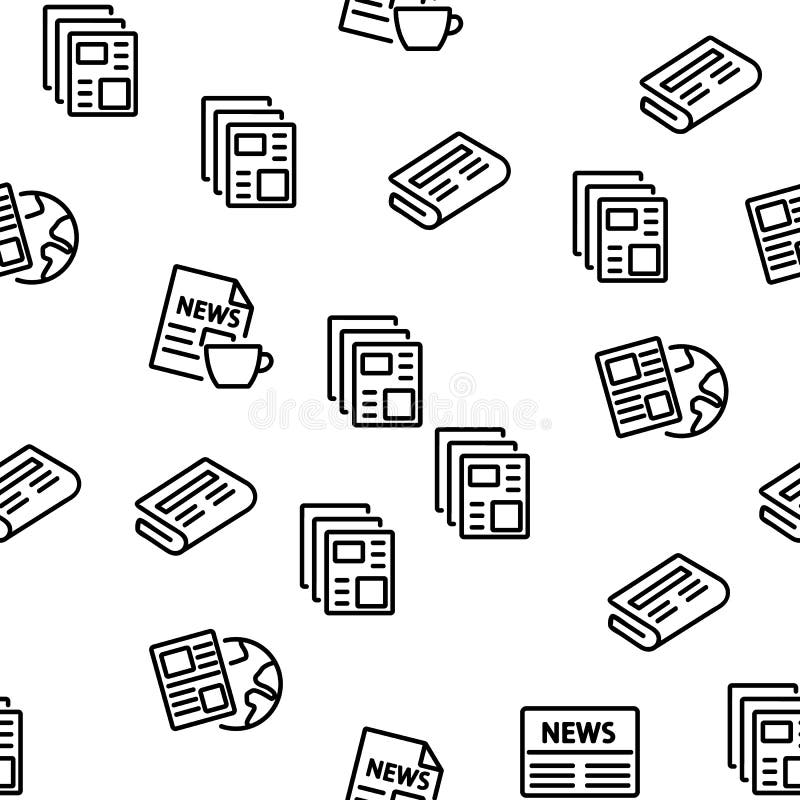 Newspaper Vector Seamless Pattern Stock Vector - Illustration of ... Newspaper Vector Seamless Pattern Stock Vector - Illustration of ...
