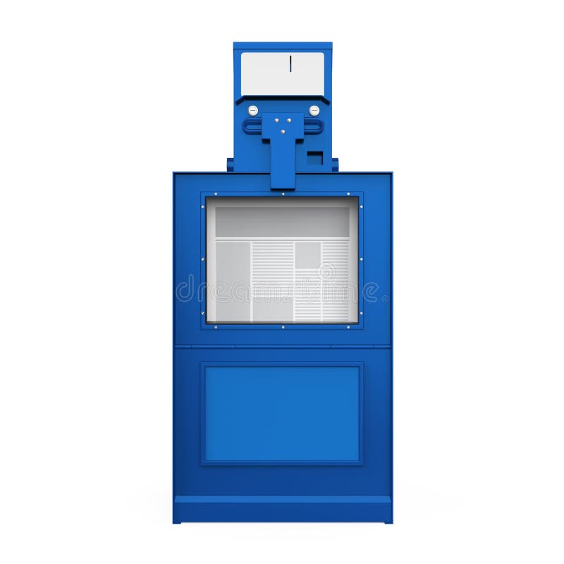 Newspaper Vending Machine Isolated Stock Illustration - Illustration of ...