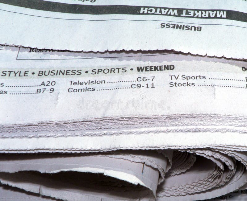 Newspaper - What S Featured Inside Stock Image - Image of information ...