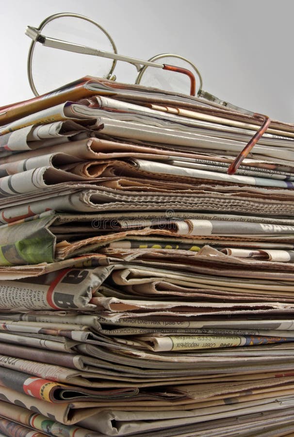 Old Newspapers stock photo. Image of stack, recycle, decay - 1063468