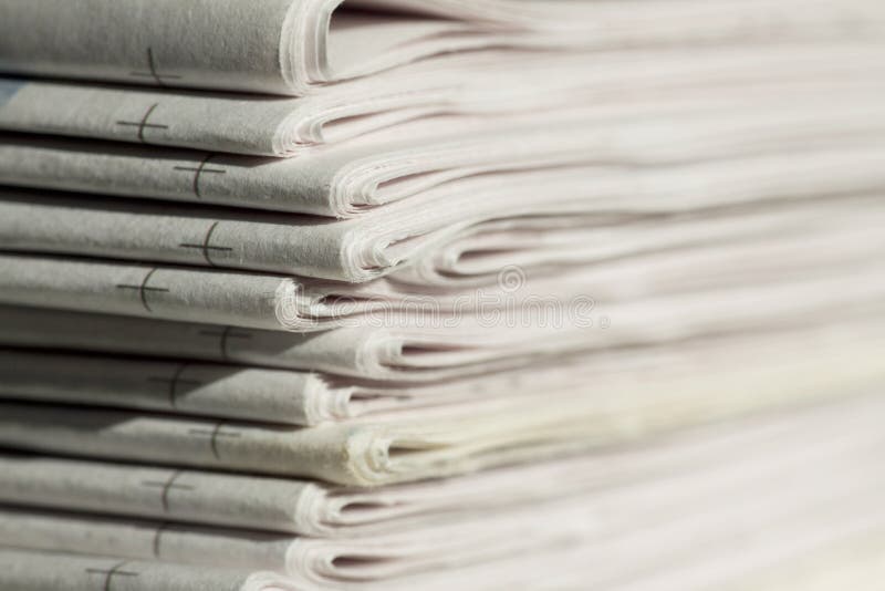 Typical Thick Sunday Edition American Newspaper Stock Image - Image of ...