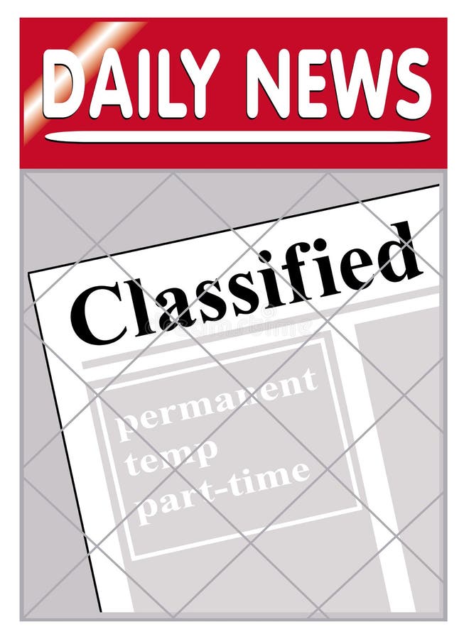 Classified Ad stock illustration. Illustration of paper - 24513019