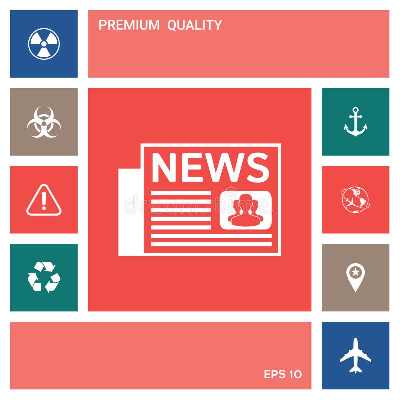 Newspapers Icon Symbol . Elements for Your Design Stock Vector ...