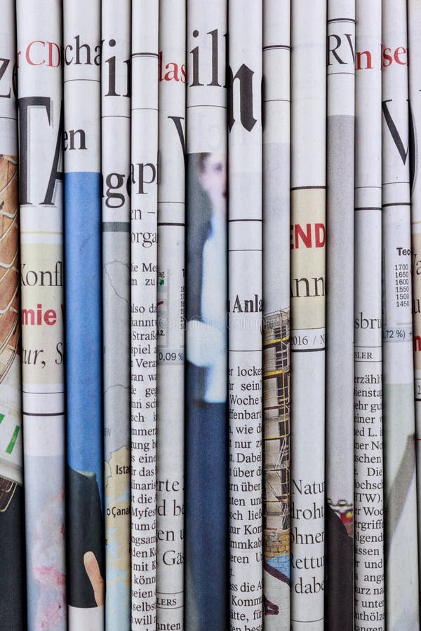 Stack of Old Newspapers, Pile of Old Newspapers Stock Photo - Image of ...