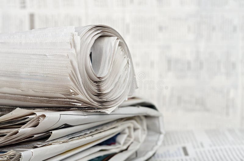 Rolled German newspaper stock image. Image of extra, news - 3320045
