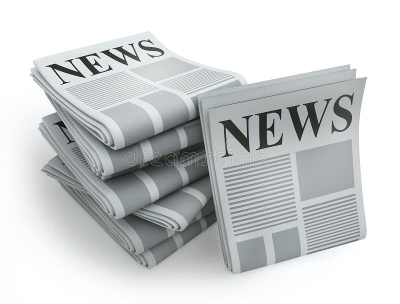 Newspapers stack stock illustration. Illustration of page - 17334796