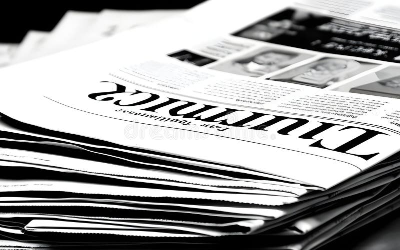 Newspapers Stacked Top Each Other Table Stock Photos - Free & Royalty ...