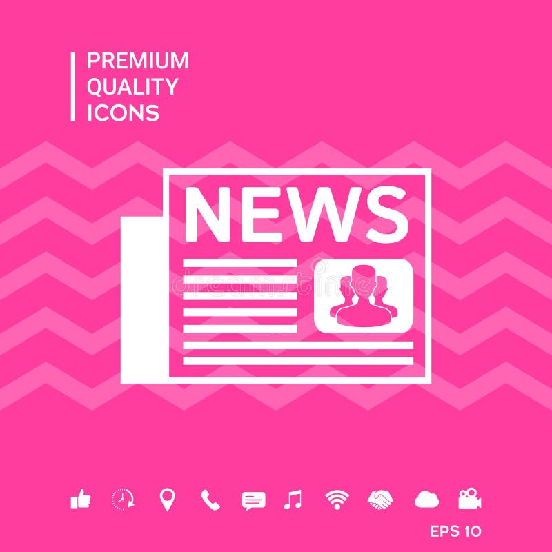 Newspapers symbol icon stock vector. Illustration of press - 110124977