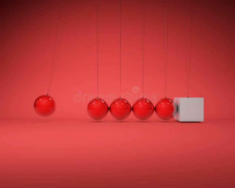 Newton Balls and Cubes, Different Balls Stock Illustration ...