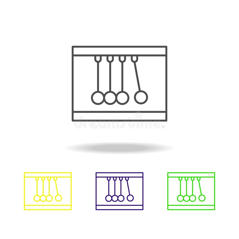 Newton Icon. Elements of Science Illustration in Violet Neon Style Icon ...