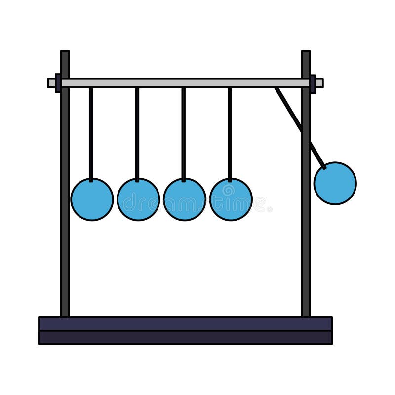 Newton cradle pendulum stock vector. Illustration of science - 110659753