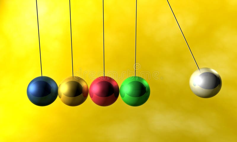 Newton cradle pendulums stock illustration. Illustration of newton ...