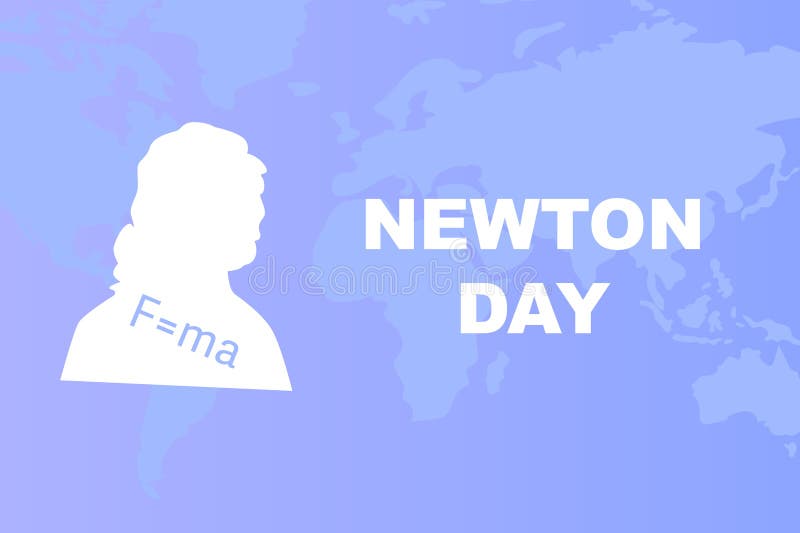 Newton Day Greeting Card or Banner for Science Holiday Stock Vector ...