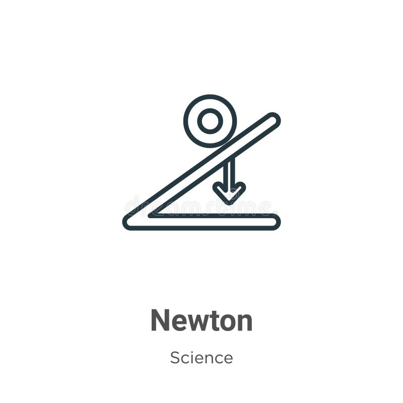 Newton Outline Vector Icon. Thin Line Black Newton Icon, Flat Vector ...