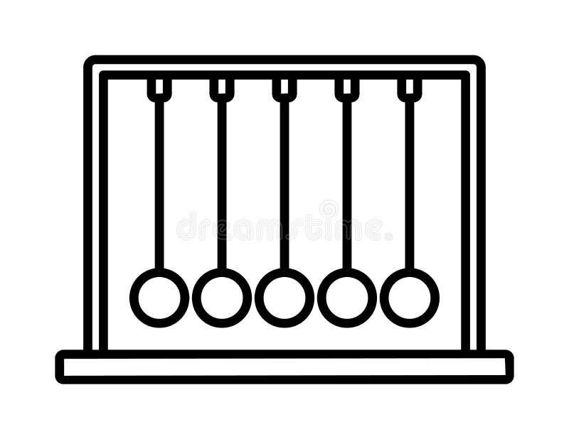 Newton, Pendulum, Physics Vector Icon on Transparent Background ...