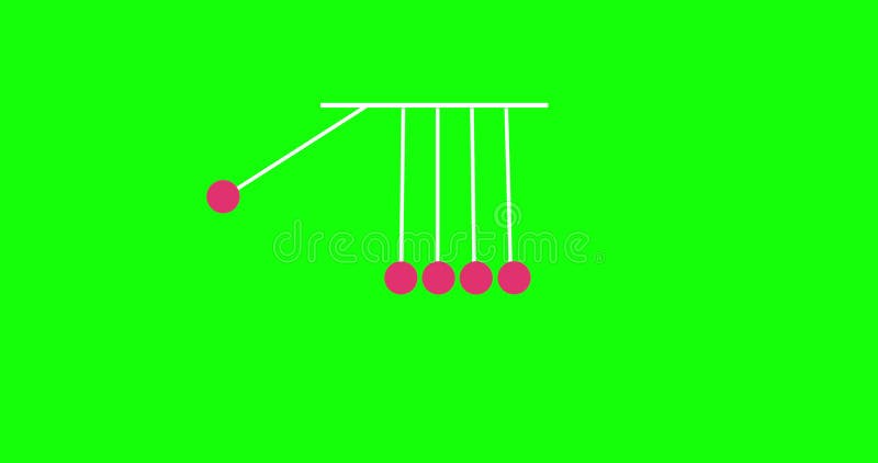 Newton S Cradle 4k Resolution Animation. Newton S Cradle on Green ...