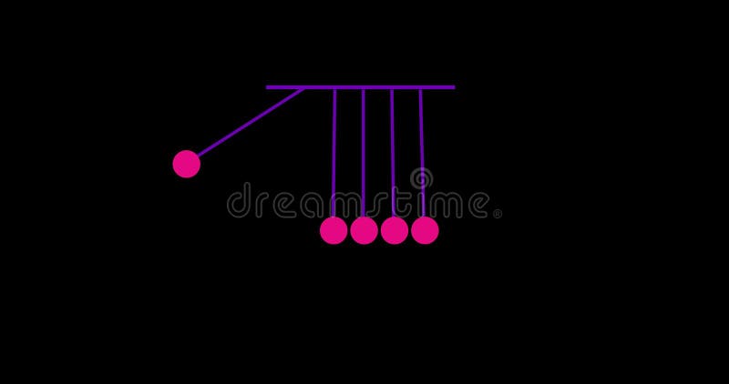 Newton S Cradle 4k Resolution Animation. Newton S Cradle on Black ...