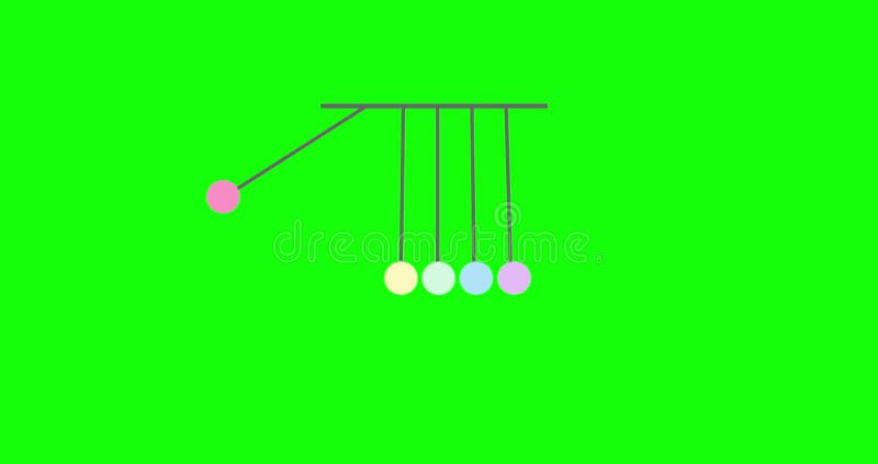 Newton S Cradle 4k Resolution Animation. Newton S Cradle on Green ...