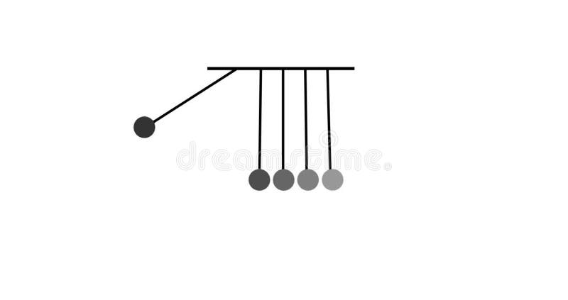 Newton S Cradle 4k Resolution Animation. Newton S Cradle on White ...