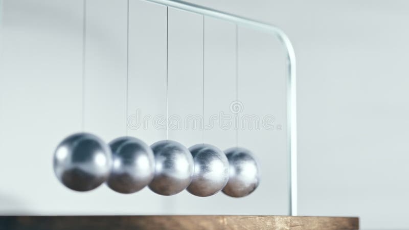 Newton S Cradle without Motion, in Static, As an Abstract Background To ...