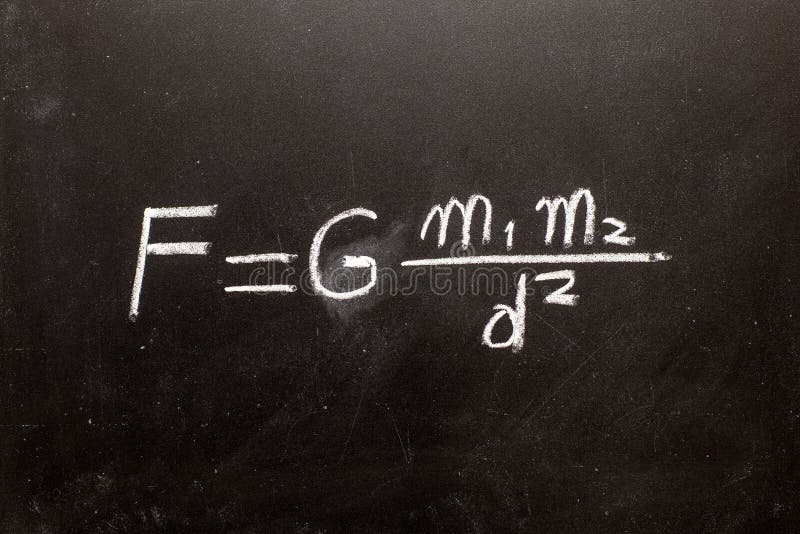Newton S Law of Gravity Formula Written by Hand Stock Image - Image of ...