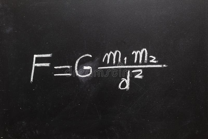 Newton S Law of Gravity Formula Written by Hand Stock Image - Image of ...
